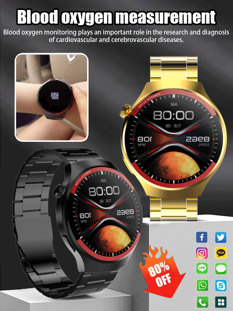Newly upgraded smart watch, recommended by medical experts, 24-hour he ...